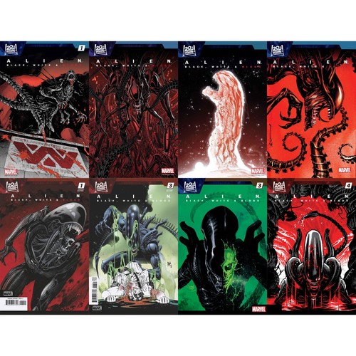 Alien: Black White & Blood (2024) #1 2 3 4 Marvel Comics COVER SELECT ...
