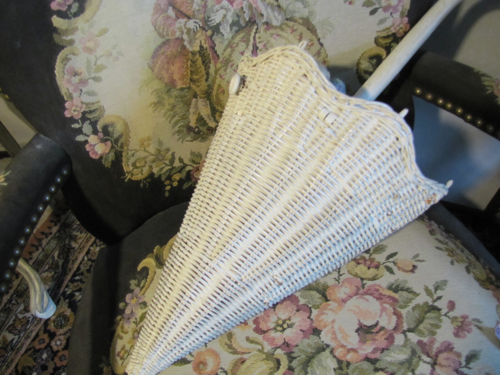 Rare Umbrella Parasol Wicker Basket Novelty Handbag 1… - Gem