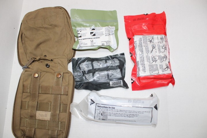 USMC US Military Issue USGI Coyote MOLLE IFAK First Aid Kit Supplies ...