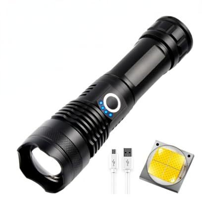 Rechargeable LED Flashlights High Lumens, Powerful Tactical Flashlight ...