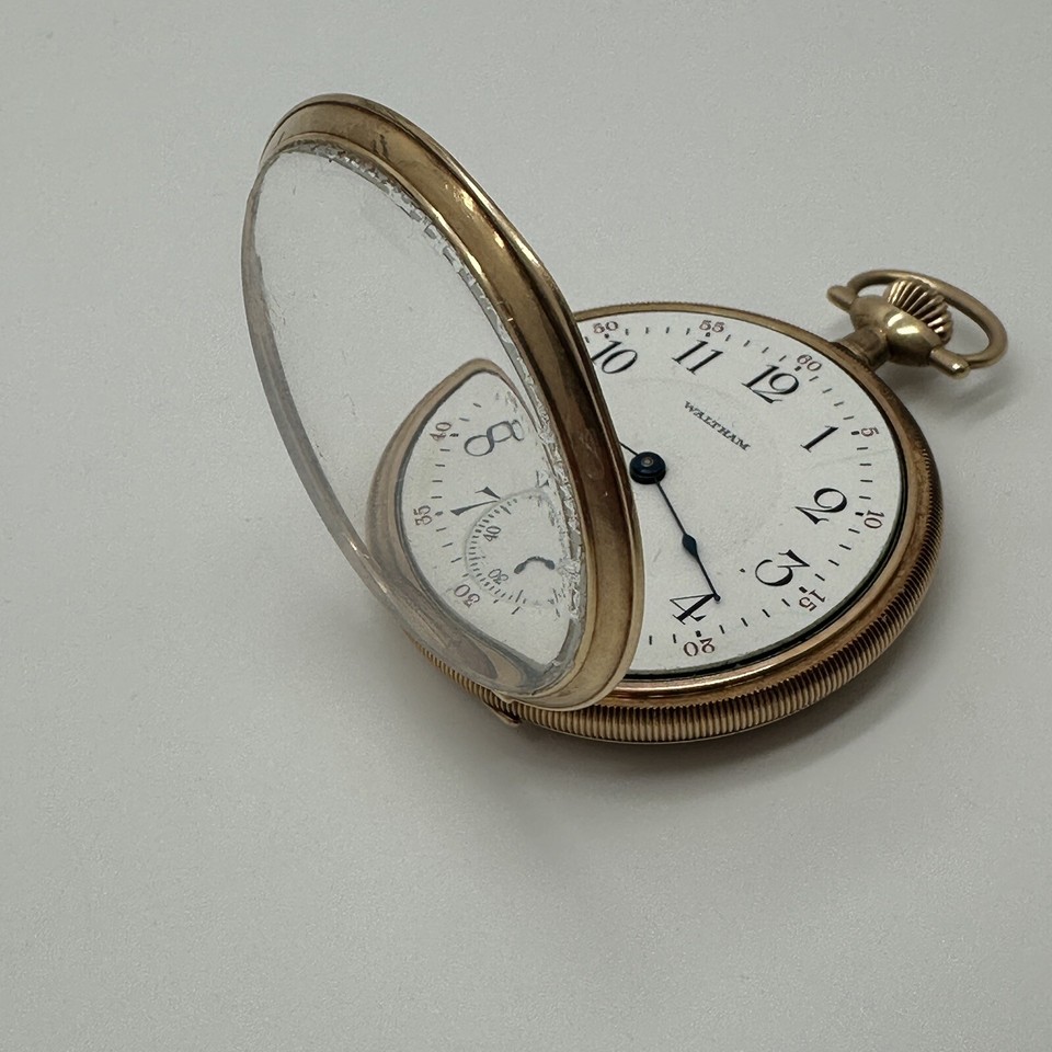 14k GOLD WALTHAM KEYSTONE POCKET WATCH 17 Jewels 19850352 5433790 585 ...