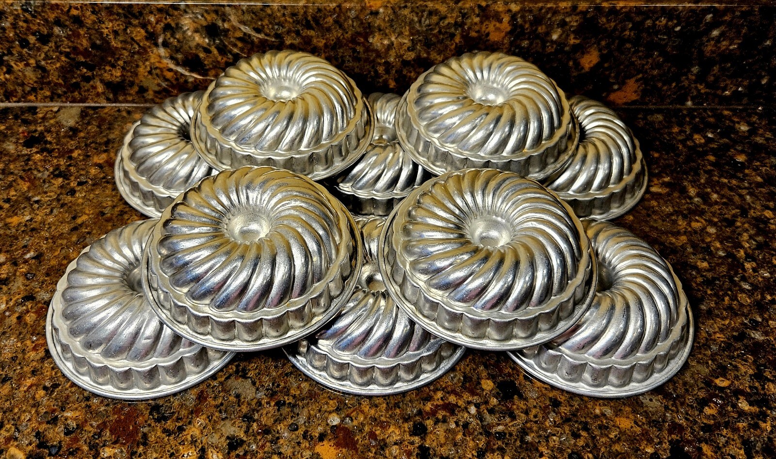 Vintage Aluminum Pinwheel Jello Molds - Set Of 10 | eBay