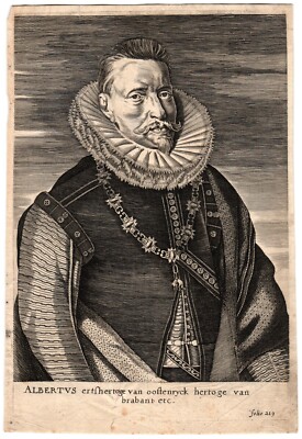 Portrait of Albert VII, Archduke of Austria Engraving Print Original | eBay