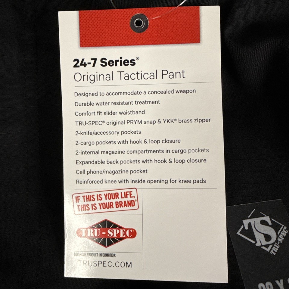 Tru-Spec 24-7 Series Teflon Ripstop Original Tactical Pants Men's 38x32 ...