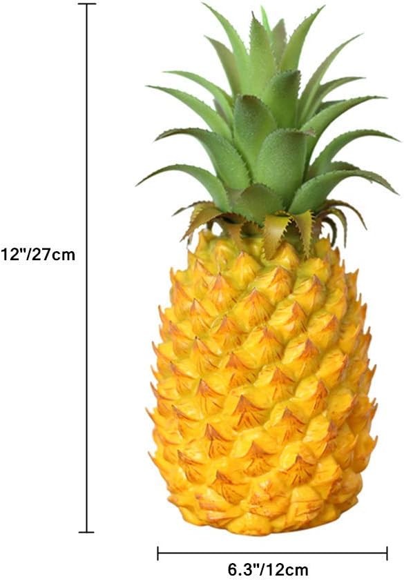 12" Large Plastic Fake Pineapple Artificial Vegetables Fruits, Faux ...