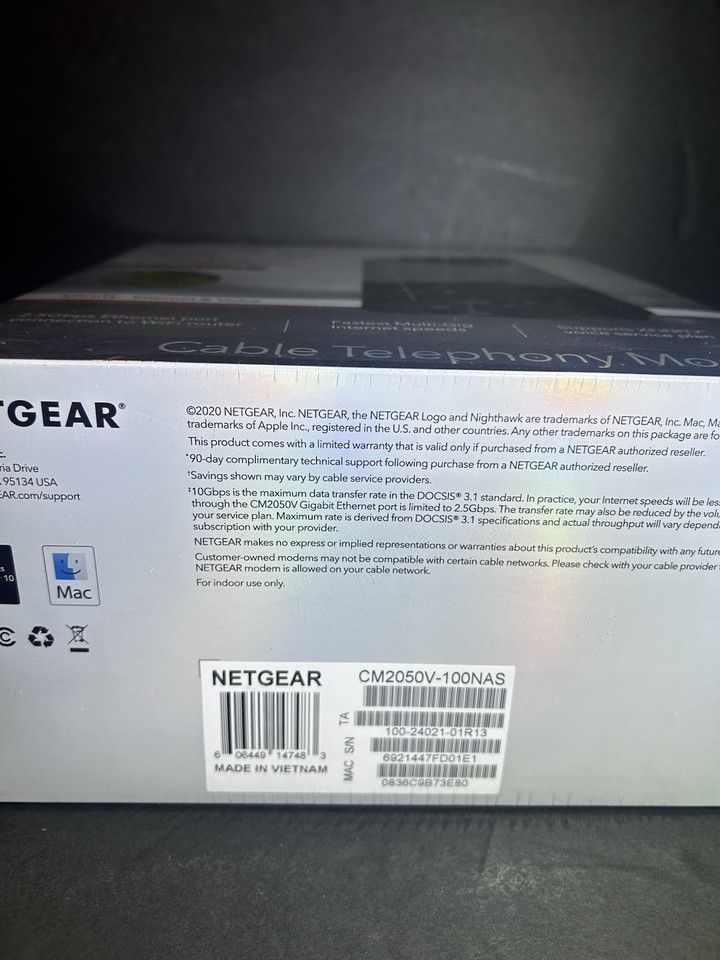 NETGEAR Nighthawk CableTelephony Modem CM2050V for Xfinity Voice | eBay