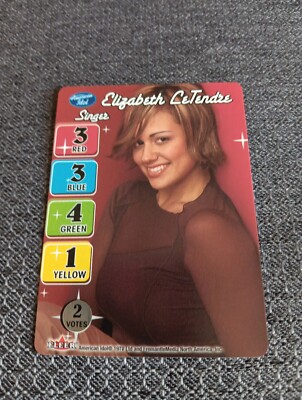 2004 American Idol Season 3 Card Game Elizabeth LeTendre (Singer) Fleer ...