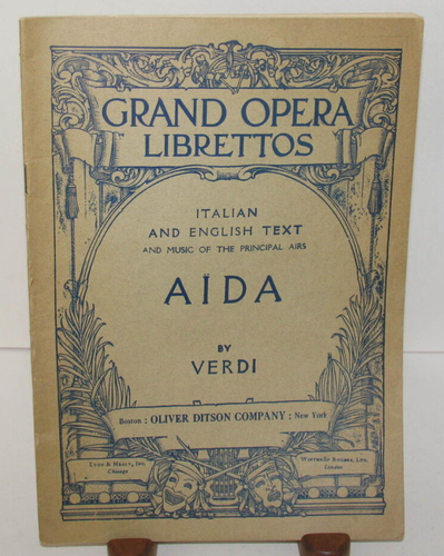 Antique Program Booklet Grand Opera Libretto Aida by Verdi | eBay