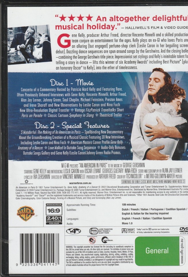 An American in Paris - 2 DVDS Gene Kelly | eBay