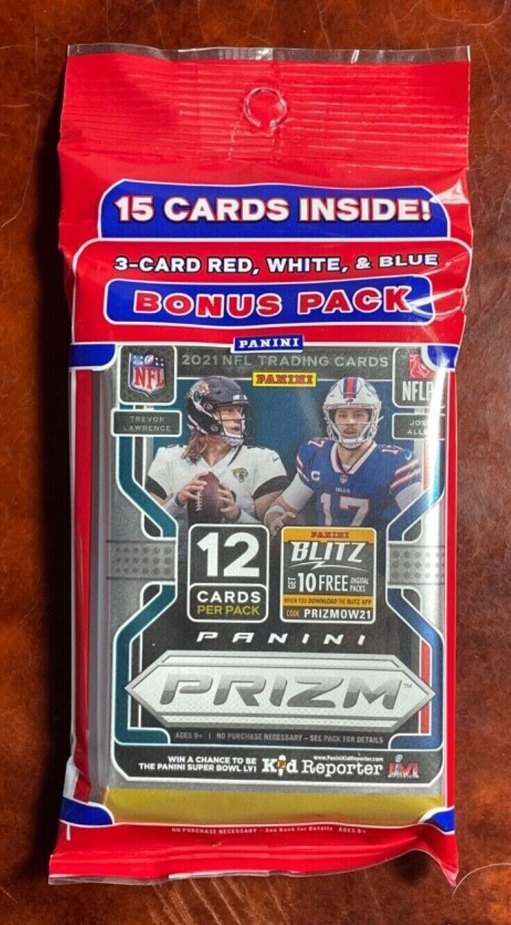 2021🏈 PRIZM Cello Pack 3 Red, White & Blue BONUS - JAMARR CHASE ...