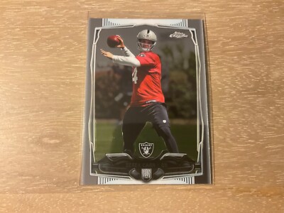 2014 Topps Chrome Platinum Football Derek Carr Rookie Card #115 Raiders ...