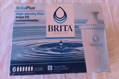 6 Pack Brita Plus High Density Filters Fits all Brita except Stream | eBay