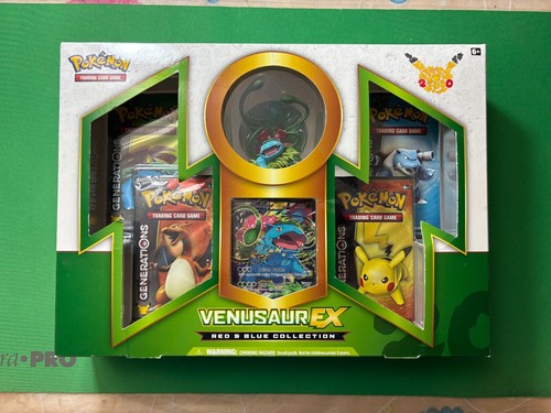 Pokémon TCG Venusaur EX Red & Blue Collection Box FACTORY SEALED ...