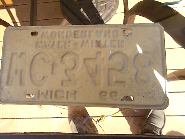 Vtg Michigan License Plate Tag 1966 Water Winter Wonderland WC-3458 | eBay
