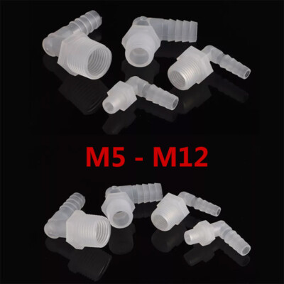 M6-M12 Male Thread Pipe Fitting L-Shaped Joint Plastic Reducing Hose ...