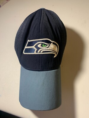 Seattle Seahawks Hat Flex Fit Blue White Pre-Owned HT8+50 | eBay