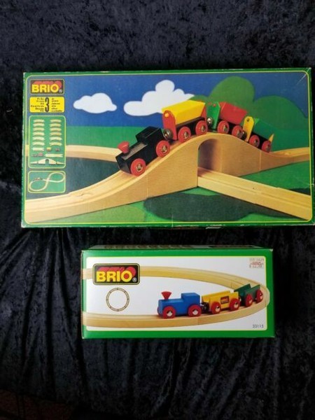 Vintage BRIO Wooden Train Set 100 Complete Made in Sweden Figure 8 Wood ...