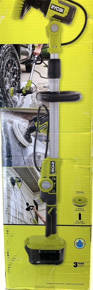 Ryobi One+ 18V Vortex Soap Dispensing Telescoping Scrubber Tool Only ...