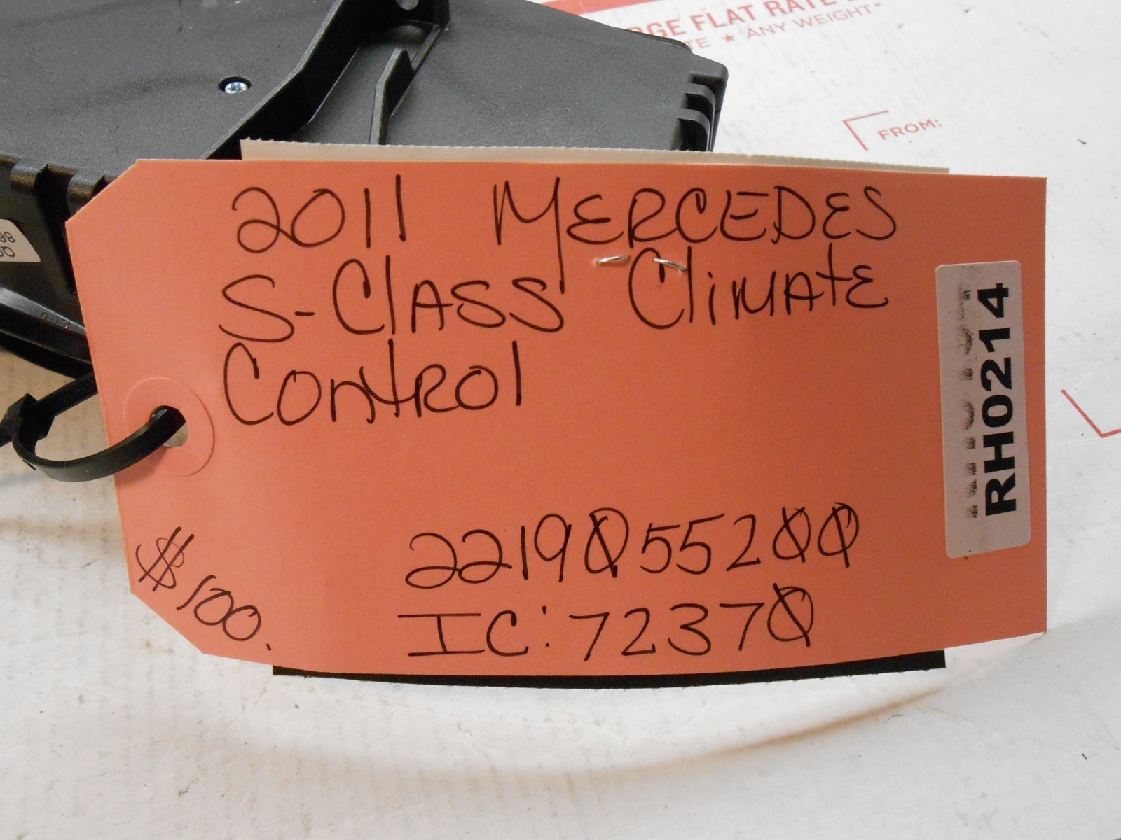 2011 MERCEDES S- CLASS CLIMATE CONTROL A2219055200 / 2219055200 RH0214 ...