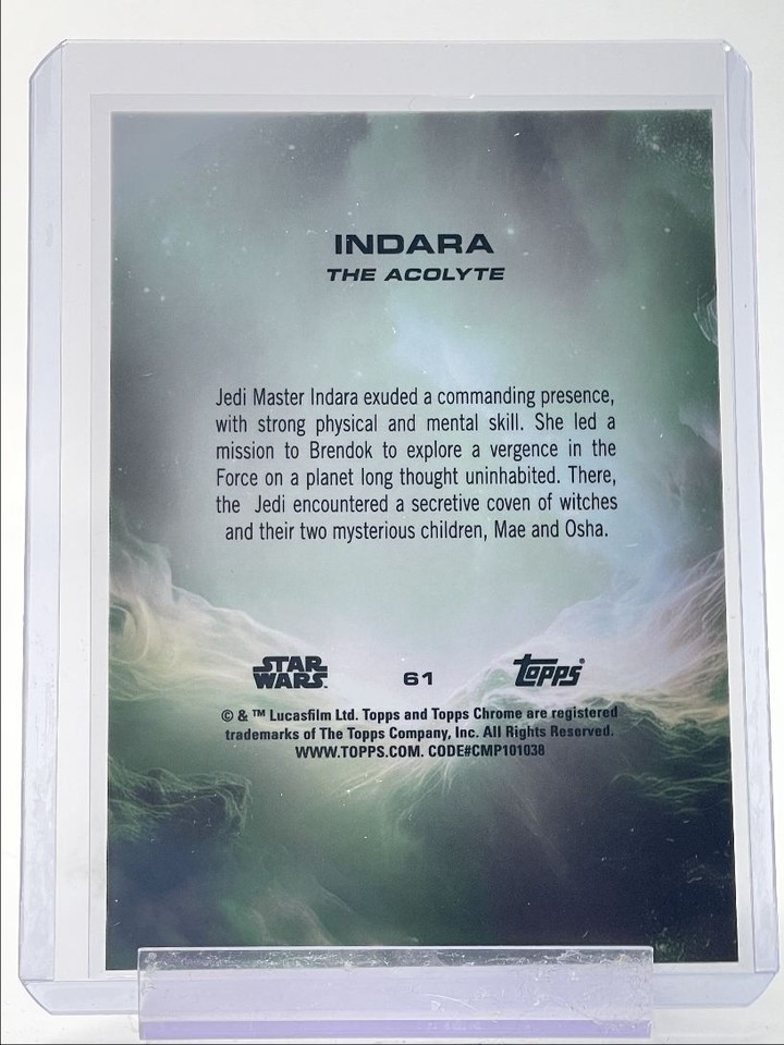 INDARA 2025 TOPPS CHROME STAR WARS DEBUT THE ACOLYTE RED PULSAR /5 ...