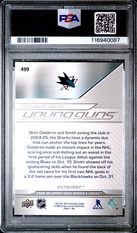 2024 UPPER DECK OUTBURST #499 MACKLIN CELEBRINI/WILL SMITH ROOKIE RC ...