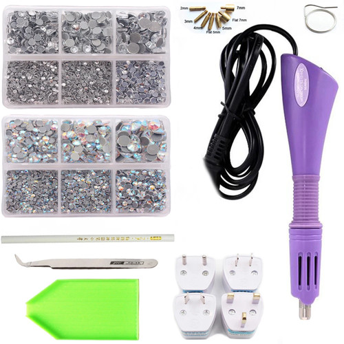 Rhinestones Tool Set Heat Applicator Hot Fix Crystals Glass Beads | eBay
