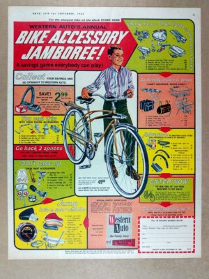 1965 Western Auto Bicycle Accessories Cosmic Flyer Bike vintage print ...