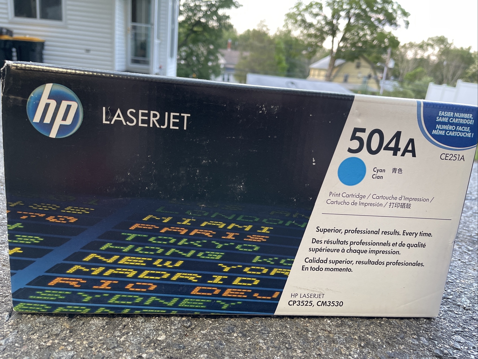 HP 504A (CE251A) Cyan Toner Cartridge For HP LaserJet CP3525 & CM3530 ...