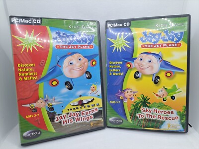 2 X PC Jay Jay The Jet Plane Games Earns His Wings To The Rescue 90s ...