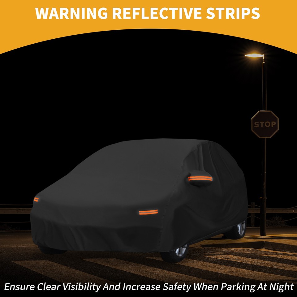 Car Cover Waterproof All Weather for Ford Fiesta Hatchback Black 190T ...