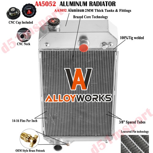 6 Row Radiator For Perkins #2485B297/JCB 444 #MN122110-6013 #MN127100 ...