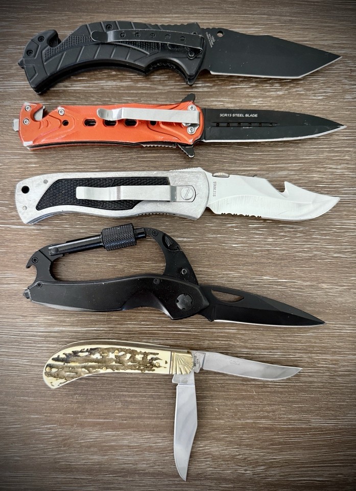 Lot Of 15 Folding Knives. TSA confiscated | eBay
