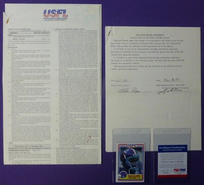 MIKE ROZIER - USFL - SIGNED CONTRACTS - PSA - JACKSONVILLE BULLS ...