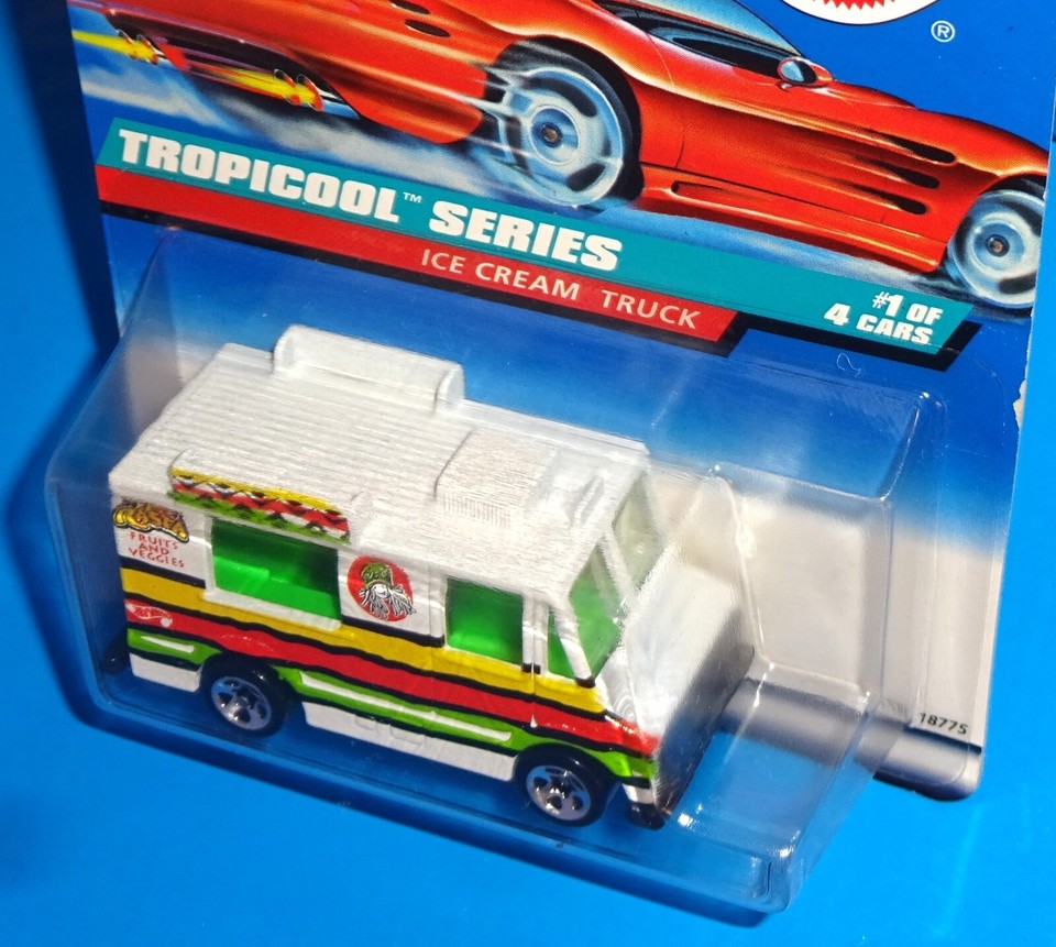 Hot Wheels 1998 Tropicool Series #693 Ice Cream Truck White w/ White HW ...