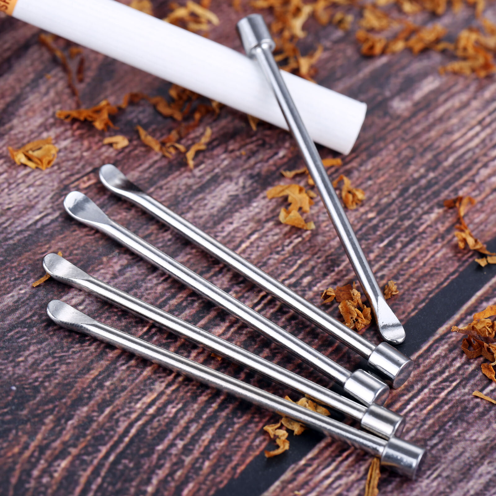 58mm Silver Titanium Tobacco Herb Smoking Pipe Nail Spoon Cleaning ...