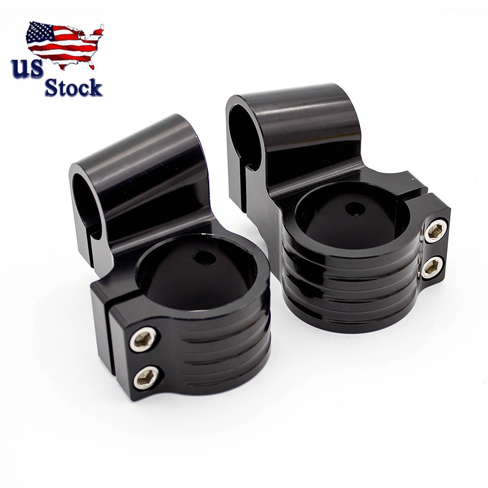 Black 41mm Motorcycle Raised Riser Clip Ons clipon Fork Mounting Head ...