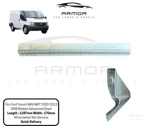 FOR FORD TRANSIT SWB MK6 MK7 00-13 SIDE BODY REPAIR SILL RUST OUTER ...