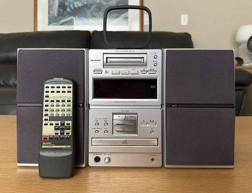 Sharp MD-X5 MiniDisc/CD/AM/FM/AUX Mini Stereo System - Please Read | eBay