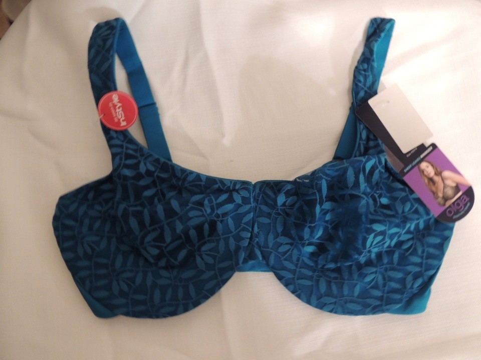 Olga Sheer Leaves Lace Full-Coverage Minimizer Bra 35519 | eBay