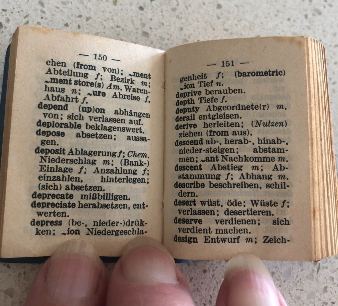 Vintage 1964 Lilliput Miniature Dictionary English-German | eBay