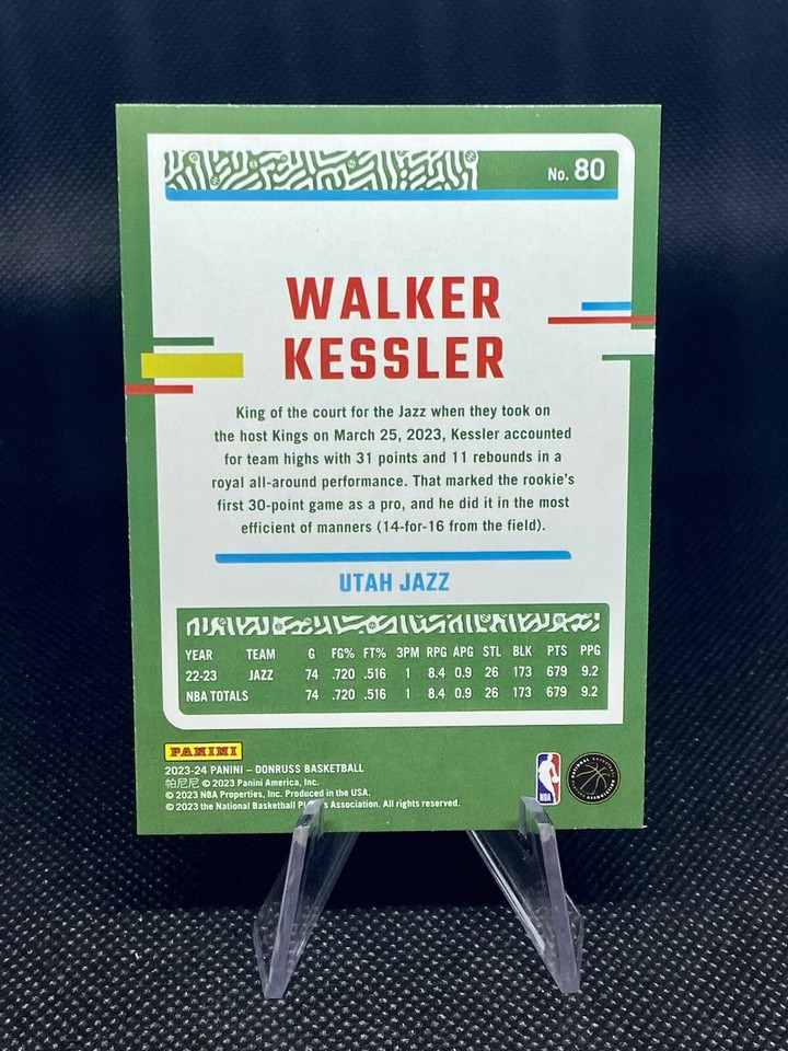 2023-24 Donruss Green Holo Laser Walker Kessler #80 | eBay