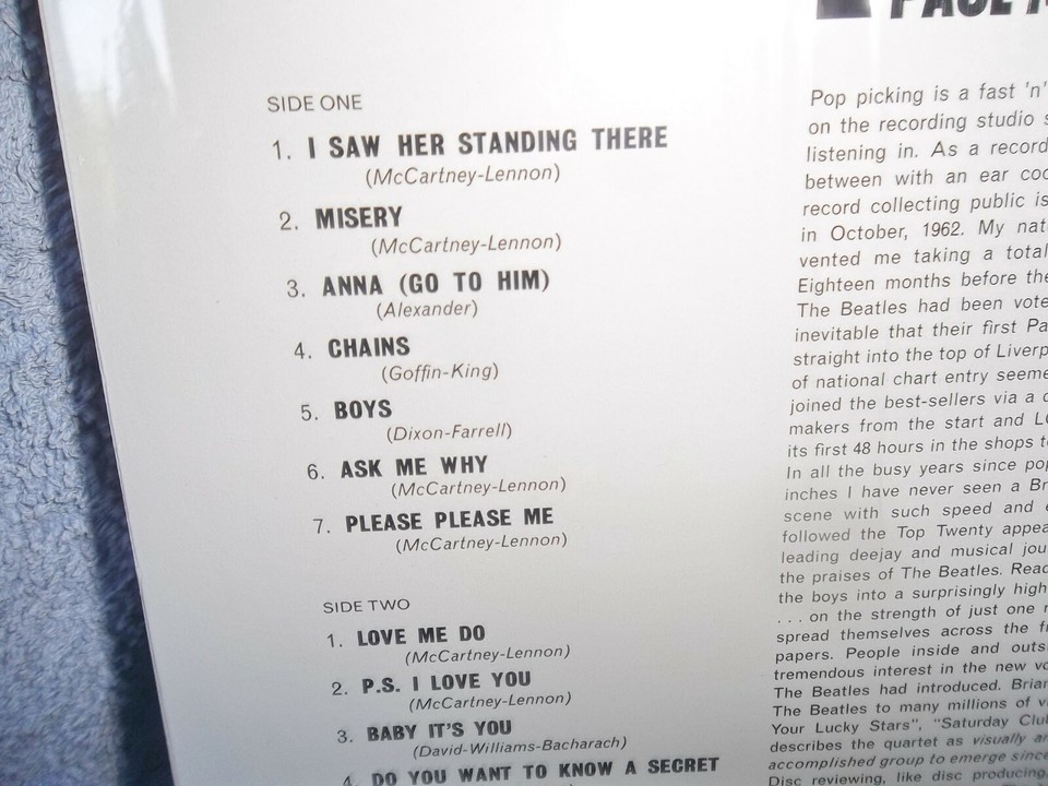 THE BEATLES PLEASE PLEASE ME STEREO ALBUM GOLD PARLOPHONE LABEL SEALED ...