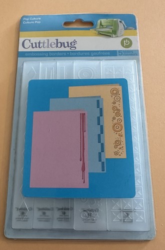 Provo Craft Cuttlebug 5 Embossing Folders Pop Culture Borders Card ...