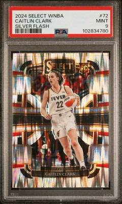 2024 Panini Select WNBA #72 Caitlin Clark Silver Flash PSA 9 | eBay