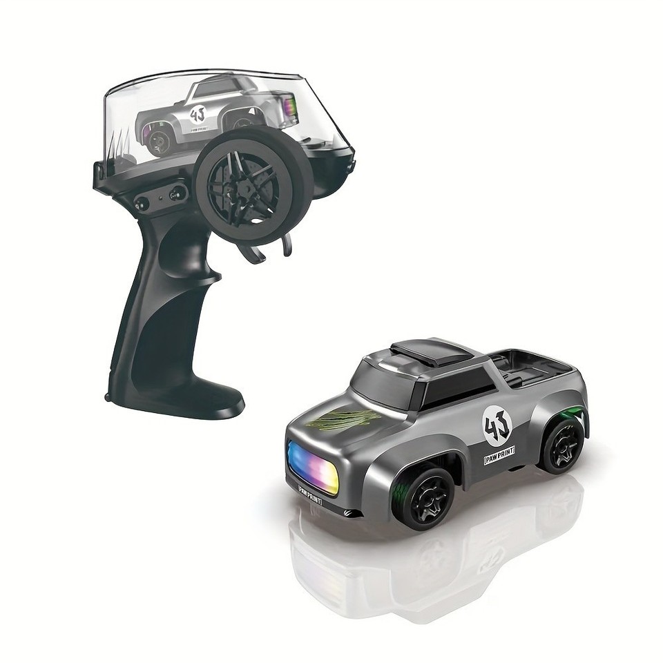 Mini RC Drift Car 1/64 4WD High Speed Remote Control LED Lights + DIY ...