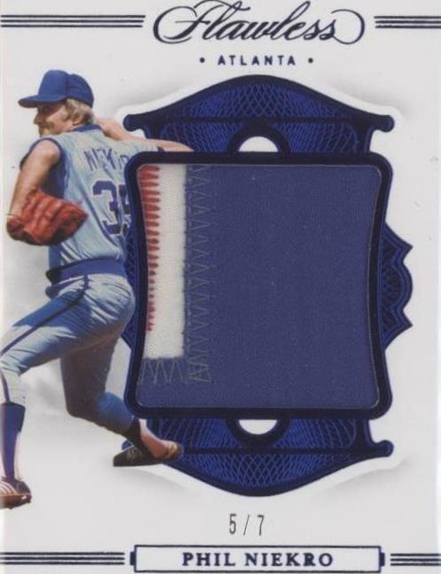 2020 Panini Flawless - Patches Phil Niekro #P-PN Sapphire /7 (MEM) for ...