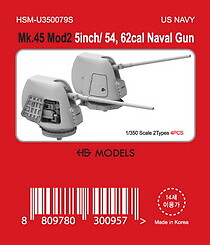 HS 1/350 US Navy Mk.45 Mod2 - 5inch/54, 62cal Naval Gun (4pcs) | eBay