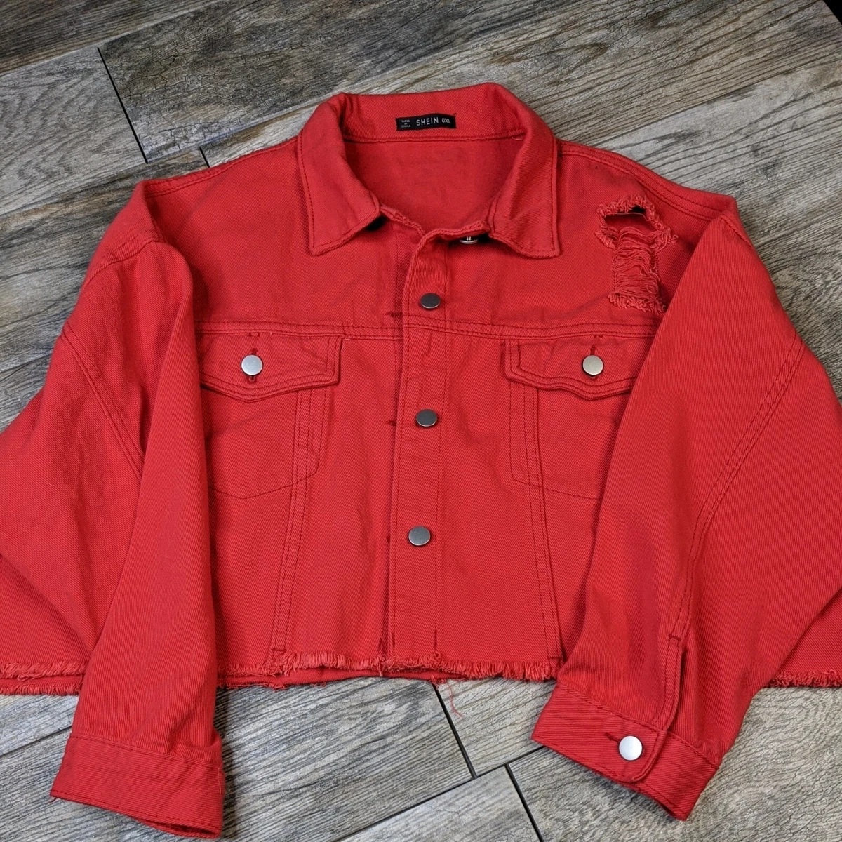 Details more than 142 oversized red denim jacket best - dedaotaonec