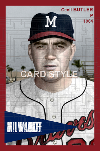 Cecil Butler - 1964 Milwaukee baseball - choose a size - colorized ...