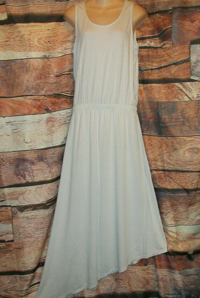 Fresh Produce Aria Long Sun Tank Dress Maxi Vapor Gray Cotton Jersey M ...